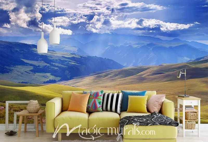 Mountain Light Wallpaper Wall Mural by Magic Murals