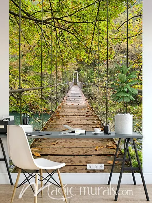 Rope Bridge Wallpaper Wall Mural by Magic Murals