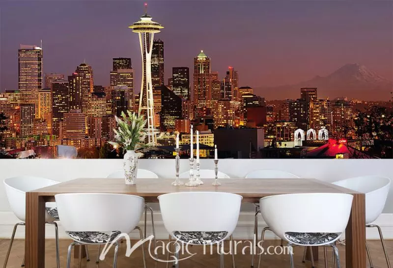 Seattle Wallpaper Wall Mural by Magic Murals