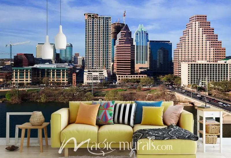 Downtown Austin Wallpaper Wall Mural by Magic Murals