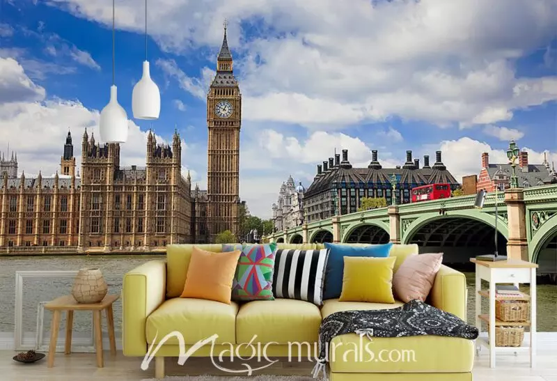 London Wallpaper Wall Mural by Magic Murals