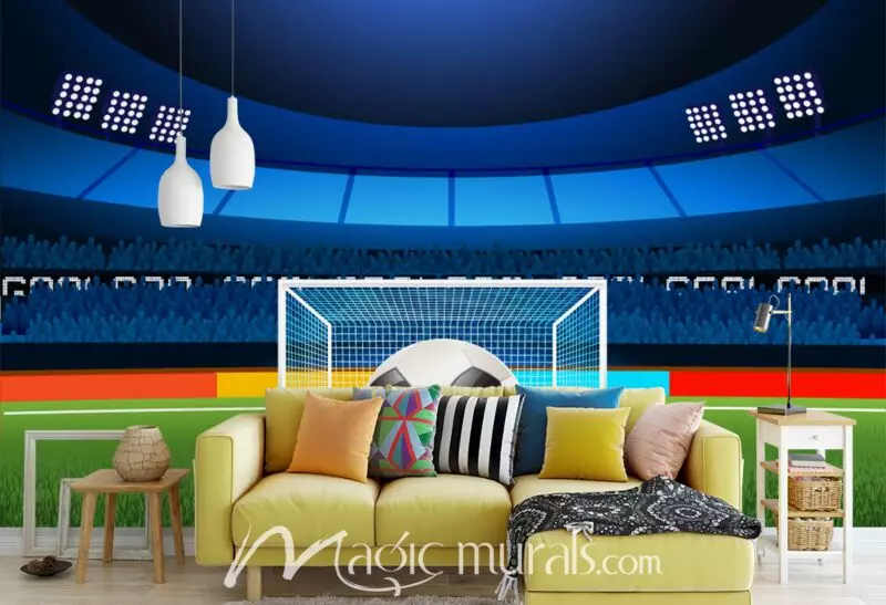 Soccer Goal Wallpaper Wall Mural by Magic Murals