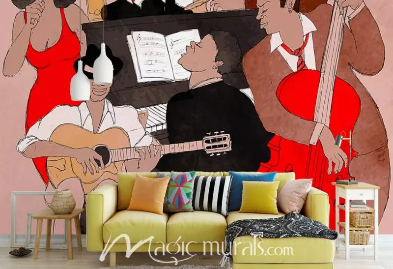 Jammin' with the Band Wallpaper Mural by Magic Murals