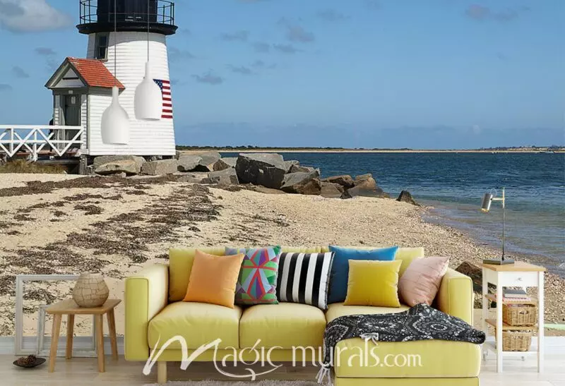 Nantucket's Lighthouse Wallpaper Mural by Magic Murals