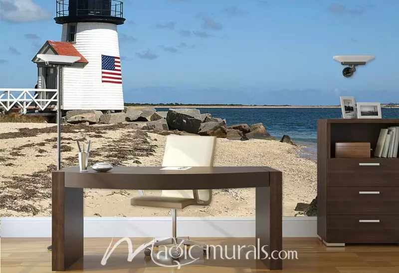 Nantucket's Lighthouse Wallpaper Mural by Magic Murals