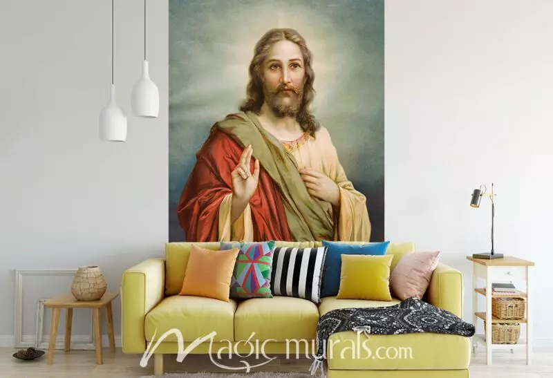 Classic Jesus Christ Wallpaper Mural by Magic Murals