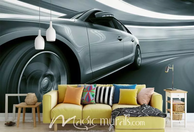 Speeding Through Tunnel Wallpaper Mural by Magic Murals
