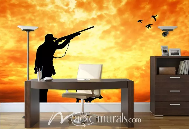 Duck Hunt Sunset Wallpaper Wall Mural by Magic Murals
