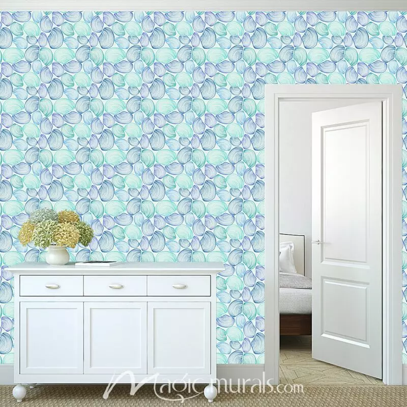 Abstract Seashells Wallpaper Wall Mural by Magic Murals
