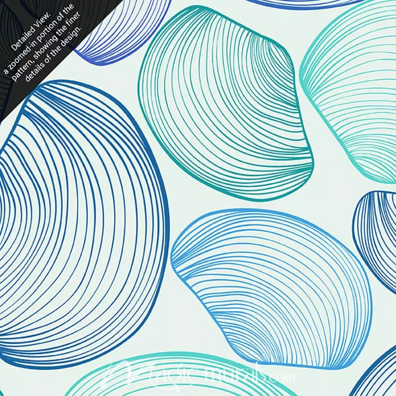 Abstract Seashells Wallpaper Wall Mural by Magic Murals
