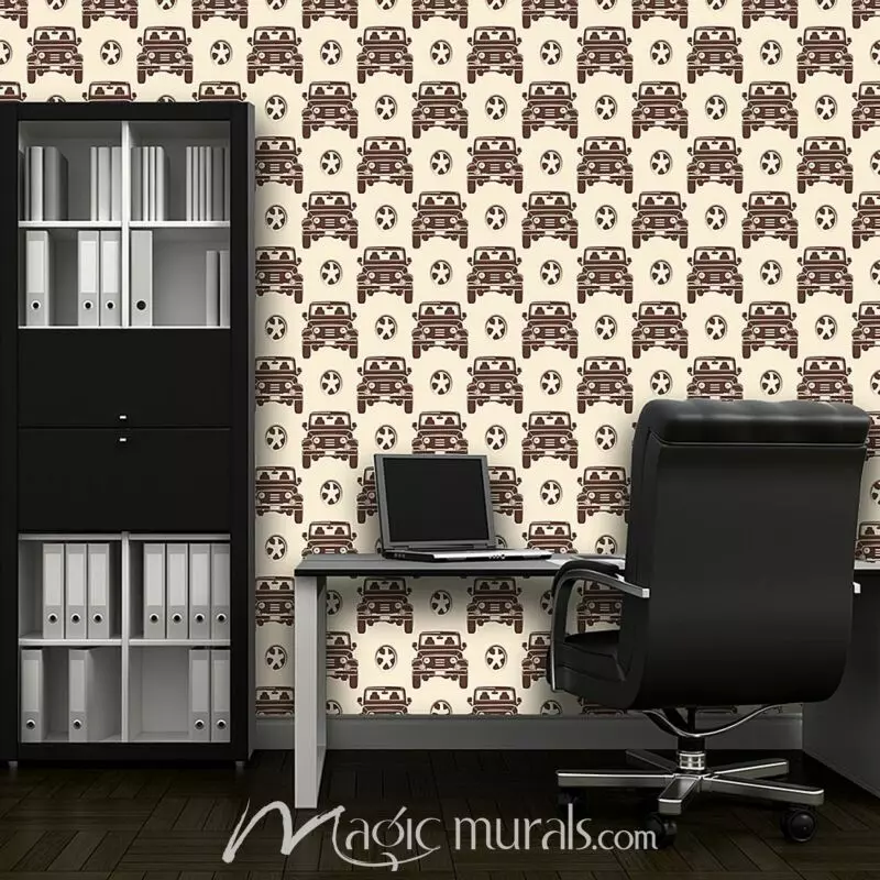 Off Road Pattern Wallpaper Wall Mural by Magic Murals