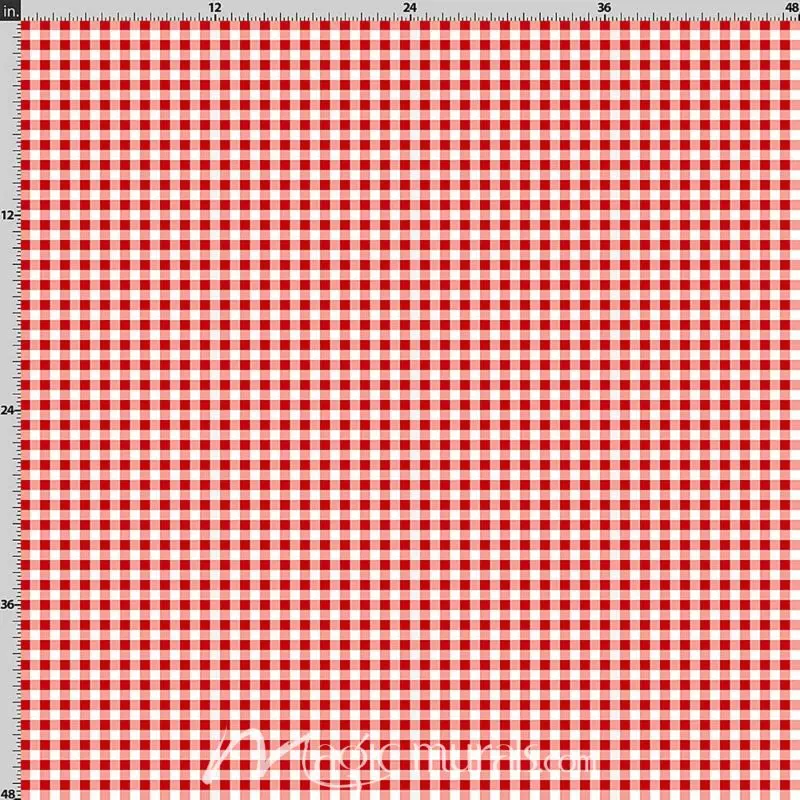 Red Gingham Wallpaper Wall Mural by Magic Murals