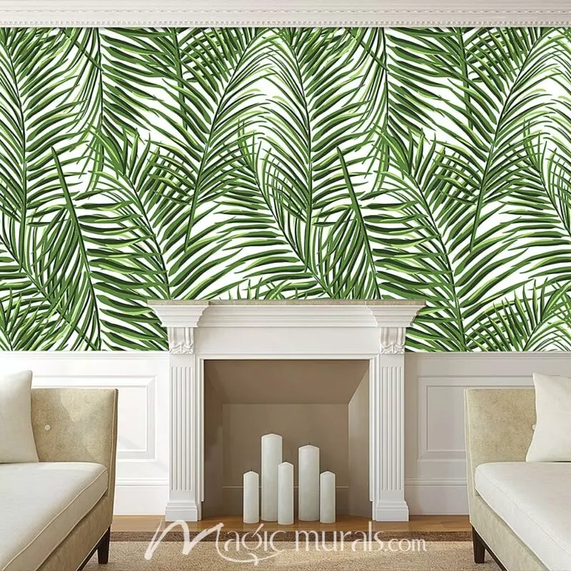 Palm Fronds Wallpaper Wall Mural by Magic Murals
