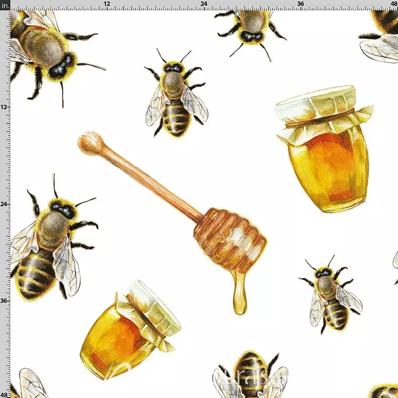 Honey Bee Pattern Wallpaper Wall Mural by Magic Murals