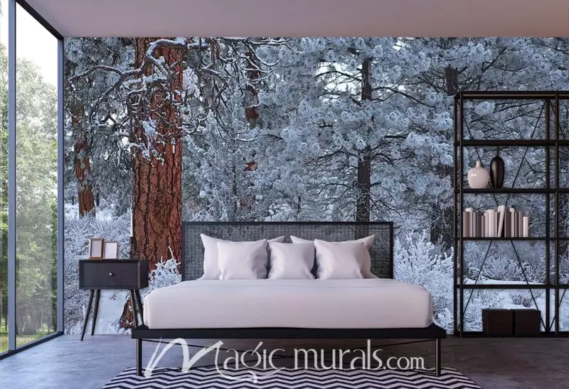 Frosted Snow Wallpaper Wall Mural by Magic Murals