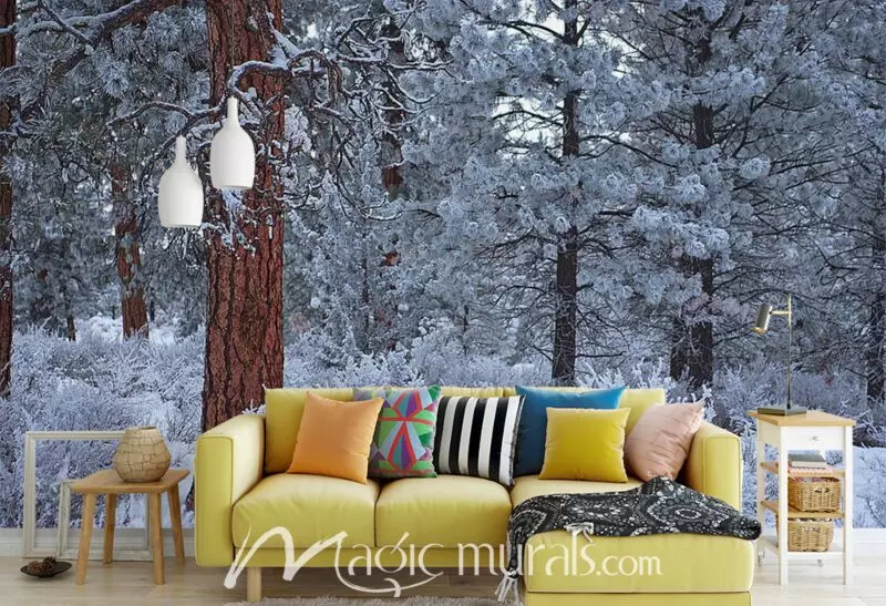 Frosted Snow Wallpaper Wall Mural by Magic Murals