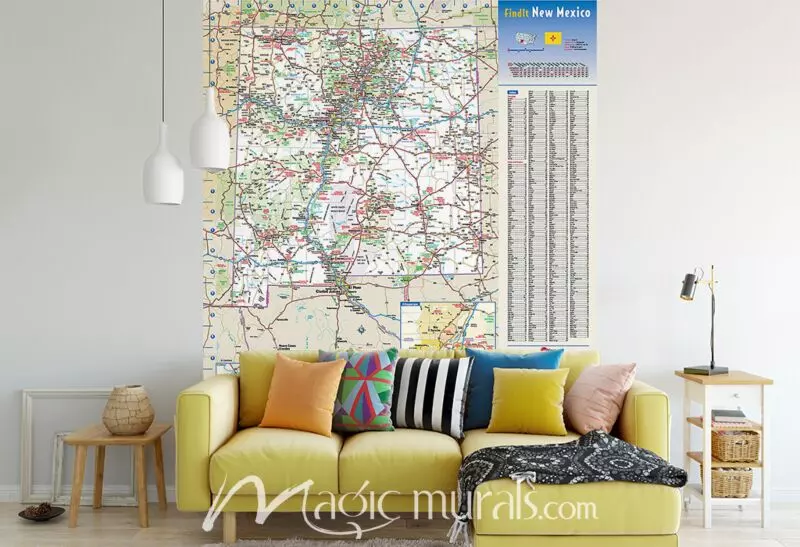 New Mexico State Map Wallpaper Mural by Magic Murals