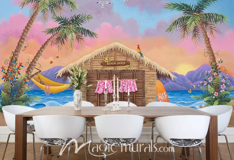 Beach Shack Wallpaper Wall Mural by Magic Murals