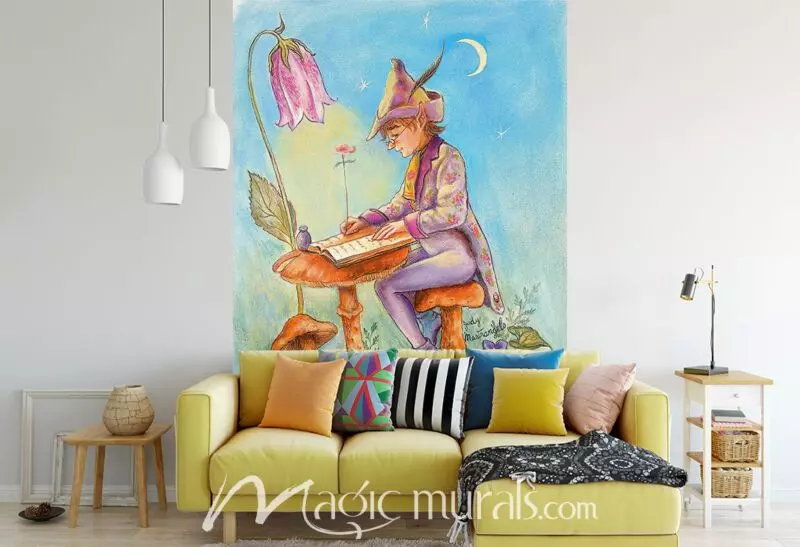 Elf Scribe Wallpaper Wall Mural by Magic Murals