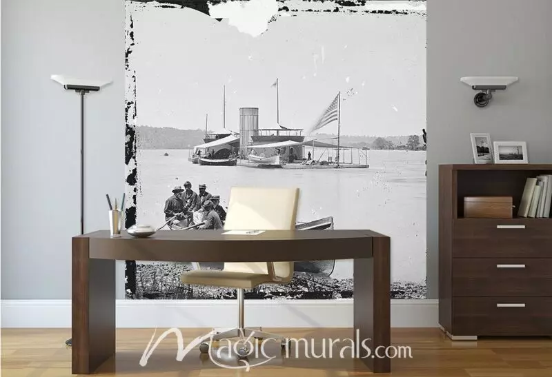 Federal Navy Wallpaper Wall Mural by Magic Murals