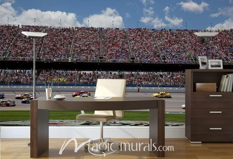 Race Car Motor Speedway Wallpaper Mural by Magic Murals