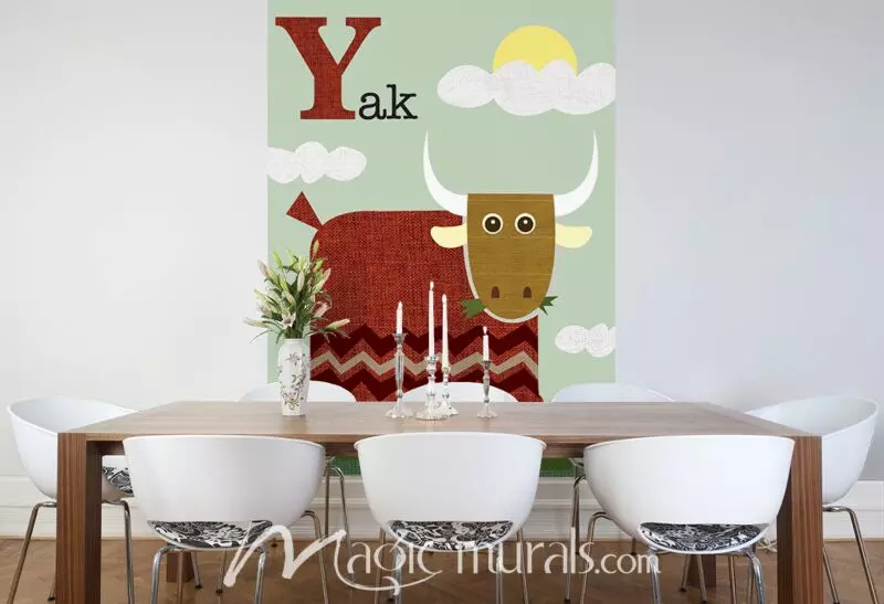 Y is for Yak Wallpaper Wall Mural by Magic Murals