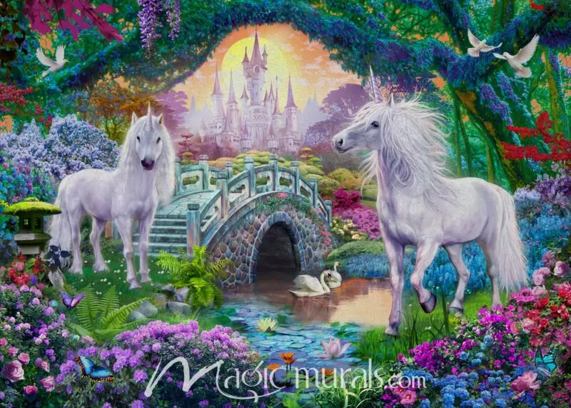 Magical Unicorn Kingdom Wallpaper Mural by Magic Murals