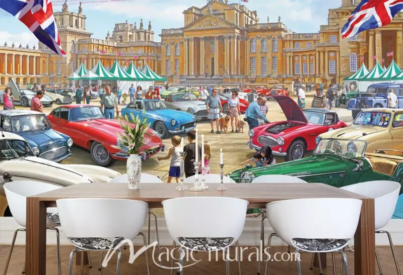 Classic Car Show Wallpaper Wall Mural by Magic Murals