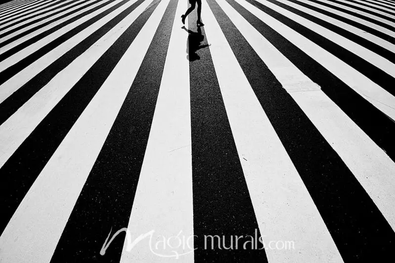 Crosswalk Shadow Wallpaper Wall Mural by Magic Murals