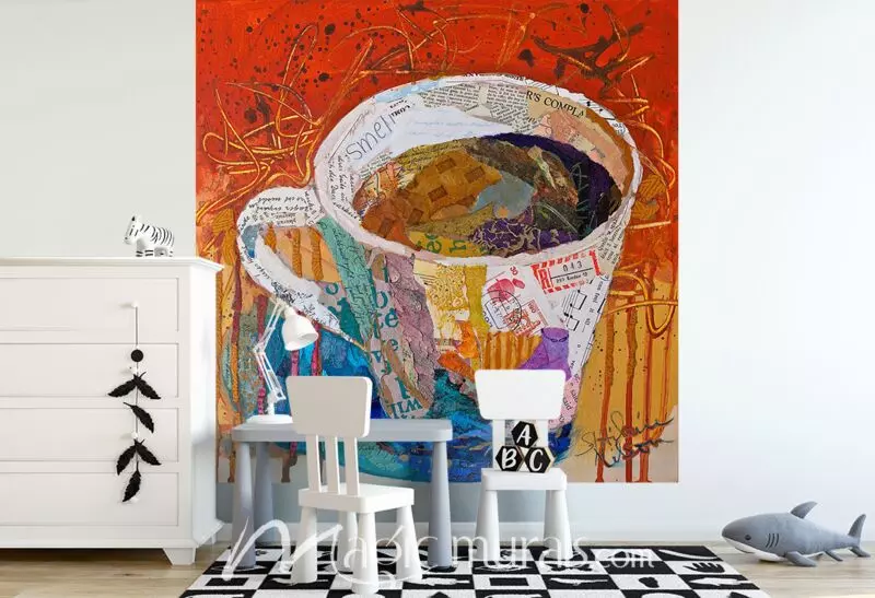 Coffee Talk Wallpaper Wall Mural by Magic Murals