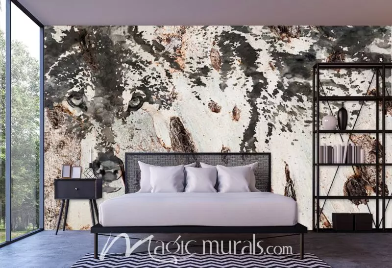 Rustic Wolf Wallpaper Wall Mural by Magic Murals