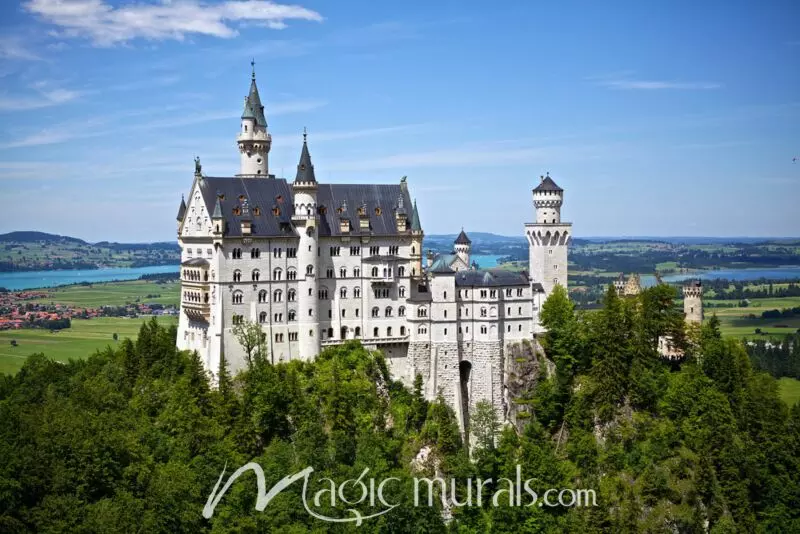 Pristine Neuschwanstein Castle Mural by Magic Murals