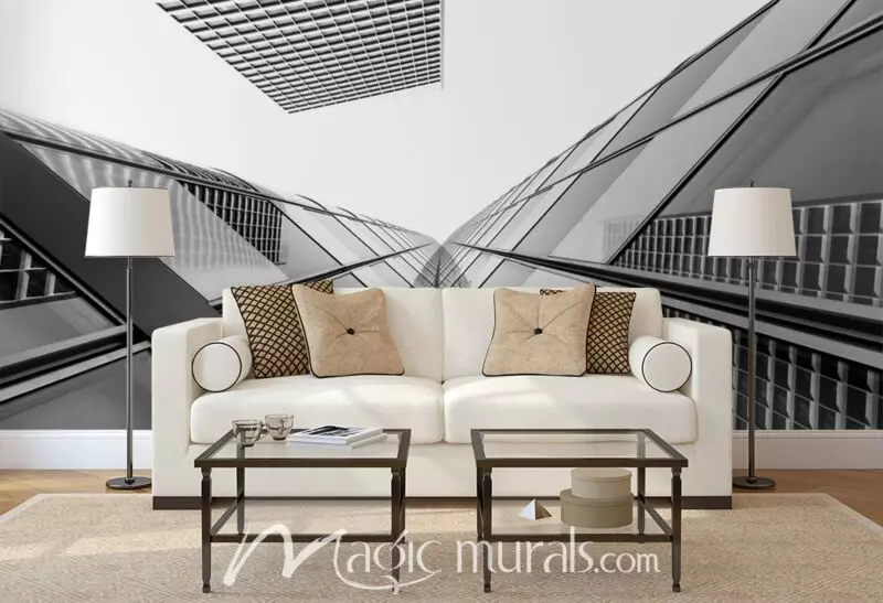 Modern City Abstraction II Wallpaper Mural by Magic Murals