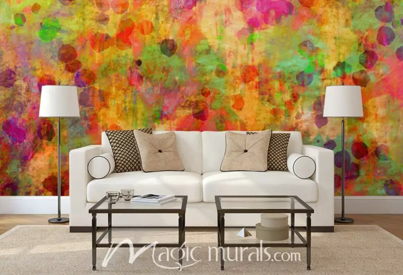 Abstract Paint Dabs Wallpaper Wall Mural by Magic Murals