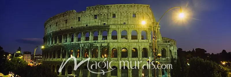 Rome Coliseum Night 7362 Wallpaper Mural by Magic Murals