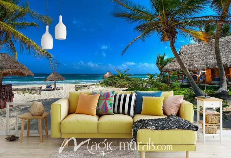 Tita Tulum Beach Wallpaper Wall Mural by Magic Murals