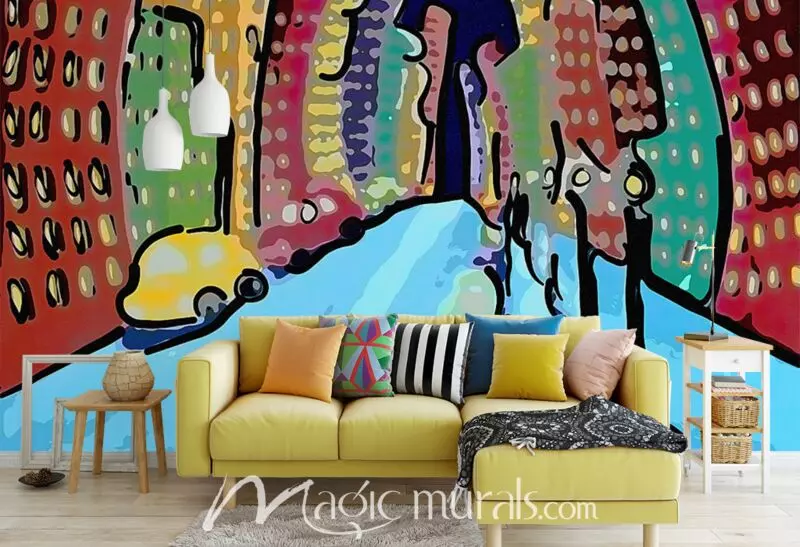 Funky City Wallpaper Wall Mural by Magic Murals