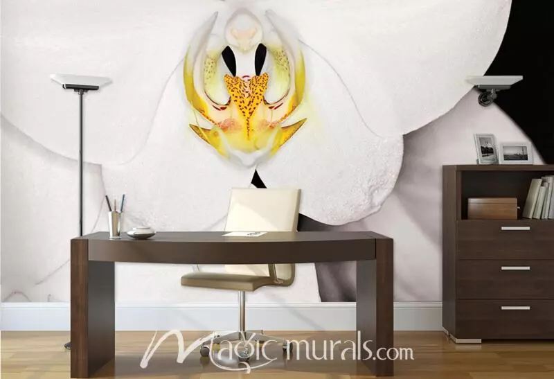 Orchid Detail Wallpaper Wall Mural by Magic Murals