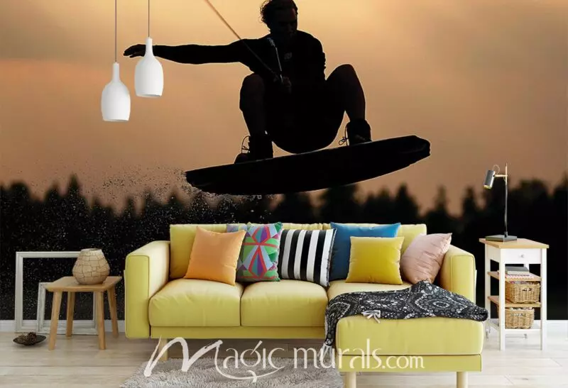 Sunset Wake Wallpaper Wall Mural by Magic Murals