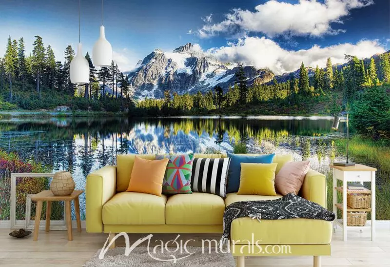 Mountain of Eden Wallpaper Wall Mural by Magic Murals
