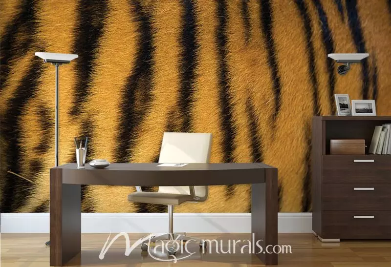 Tiger Pattern Wallpaper Wall Mural by Magic Murals