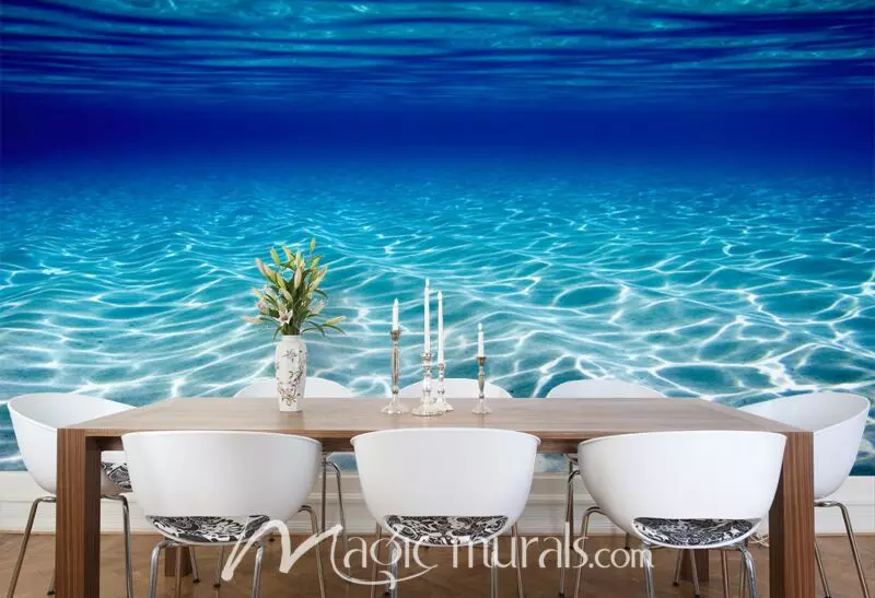 Blue Water Wallpaper Wall Mural by Magic Murals