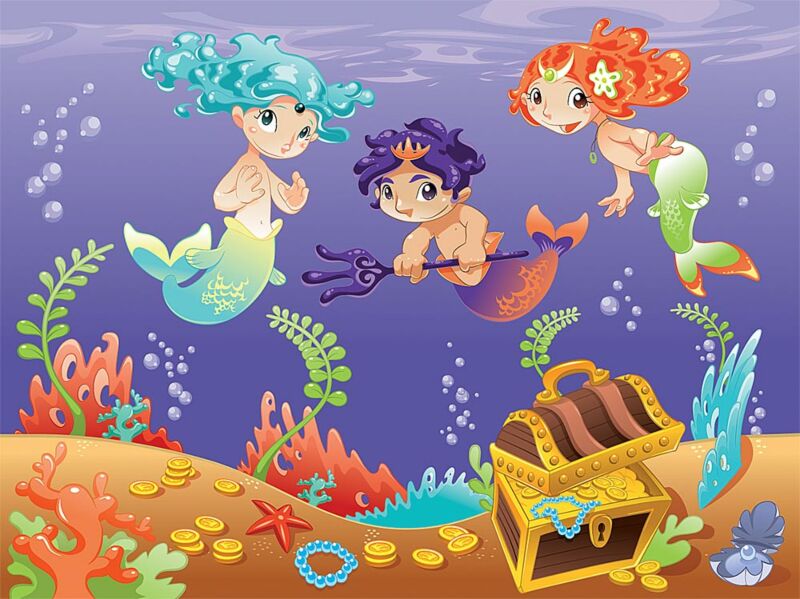 Mermaid Murals - Wall Murals of Mermaids at MagicMurals.com