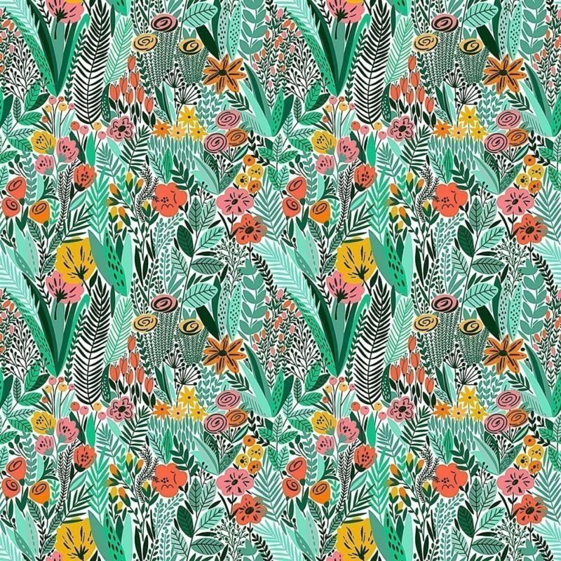 Repeating Nature Pattern Wallpaper at Magic Murals