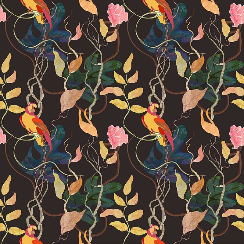 Repeating Nature Pattern Wallpaper at Magic Murals