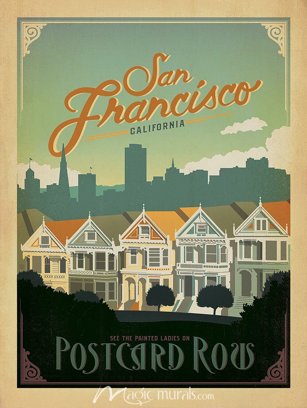 San Francisco III Wallpaper Wall Mural by Magic Murals