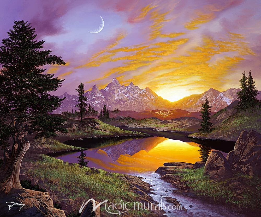 Between The Sun And The Moon Wallpaper Mural by Magic Murals