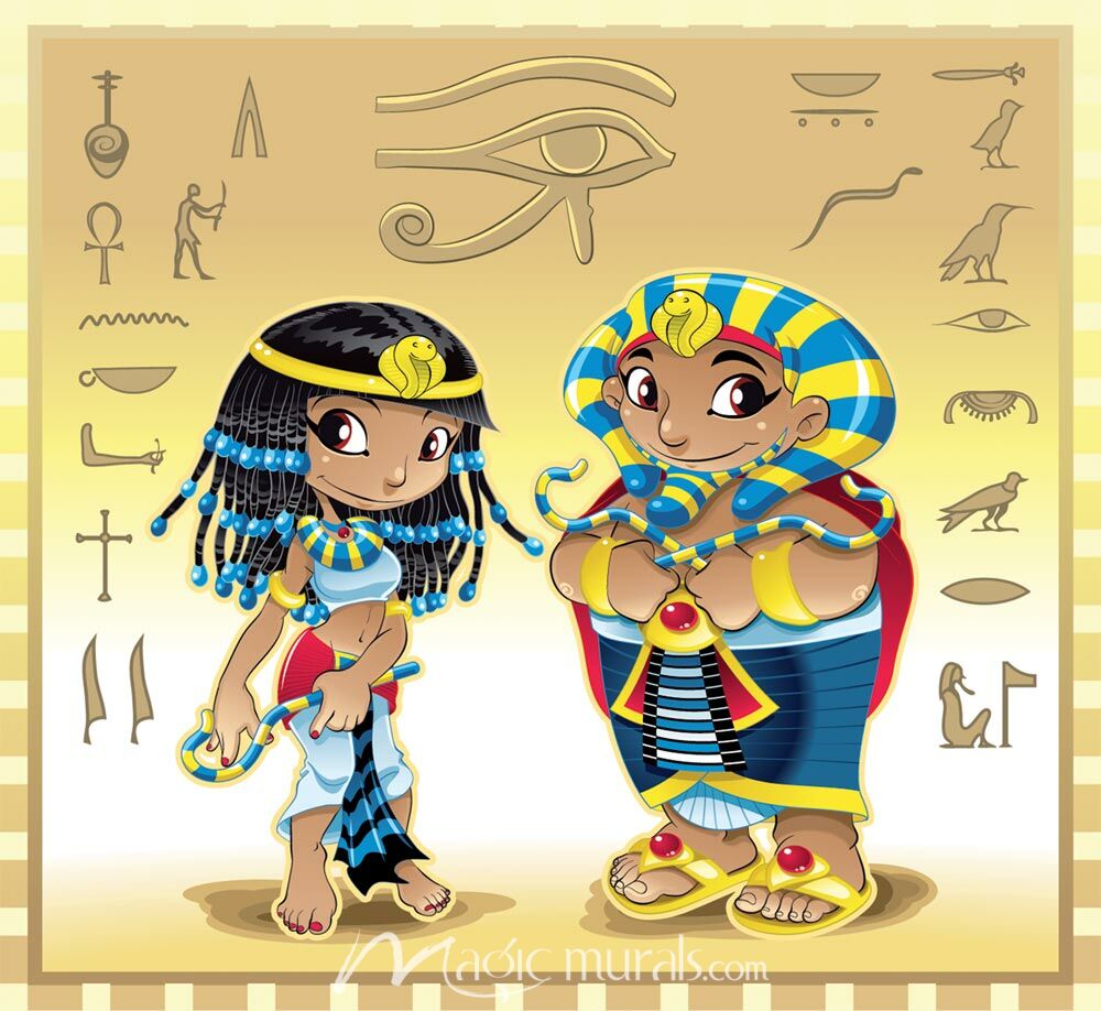 Cleopatra and Pharaoh Wallpaper Mural by Magic Murals