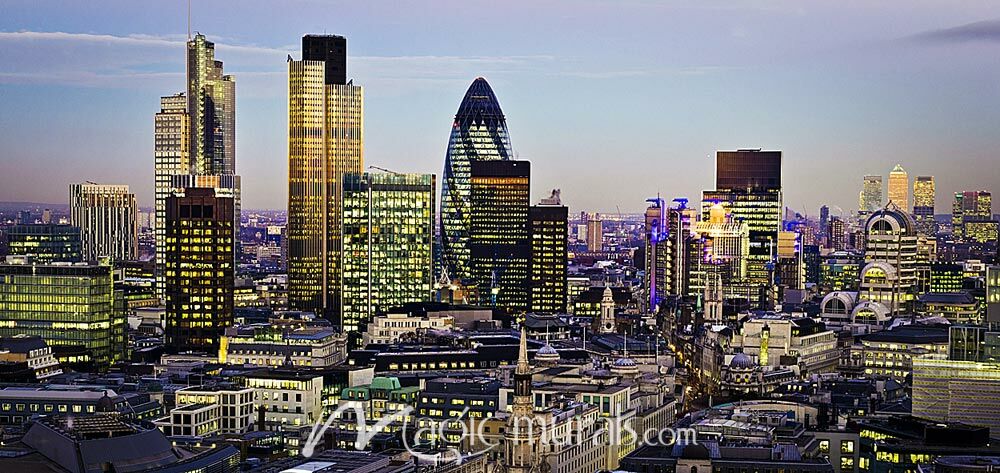 London Cityscape Wallpaper Wall Mural by Magic Murals