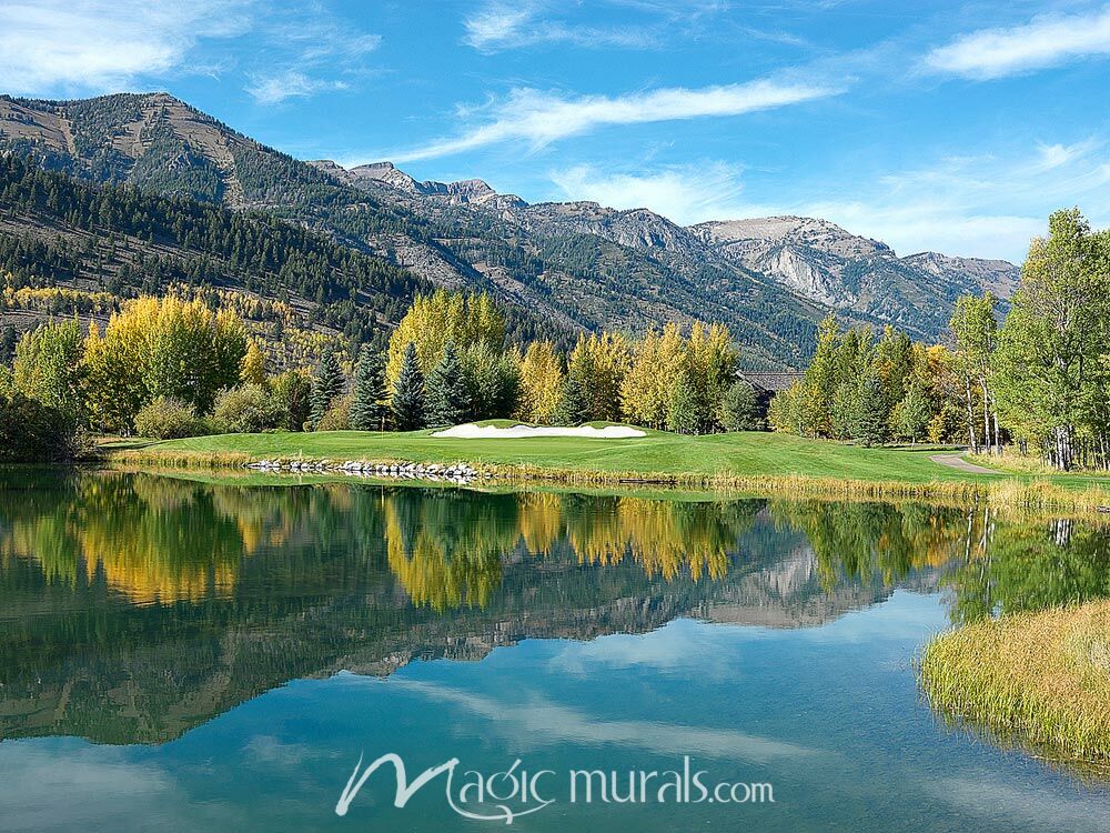 Teton Pines Golf Course Wallpaper Mural by Magic Murals